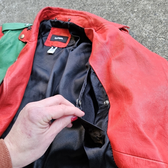 Diesel | Jackets & Coats | Rare Diesel Daredevil Lambskin Leather Moto ...